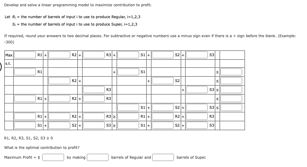 Bay Oil produces two types of fuels (regular and | Chegg.com