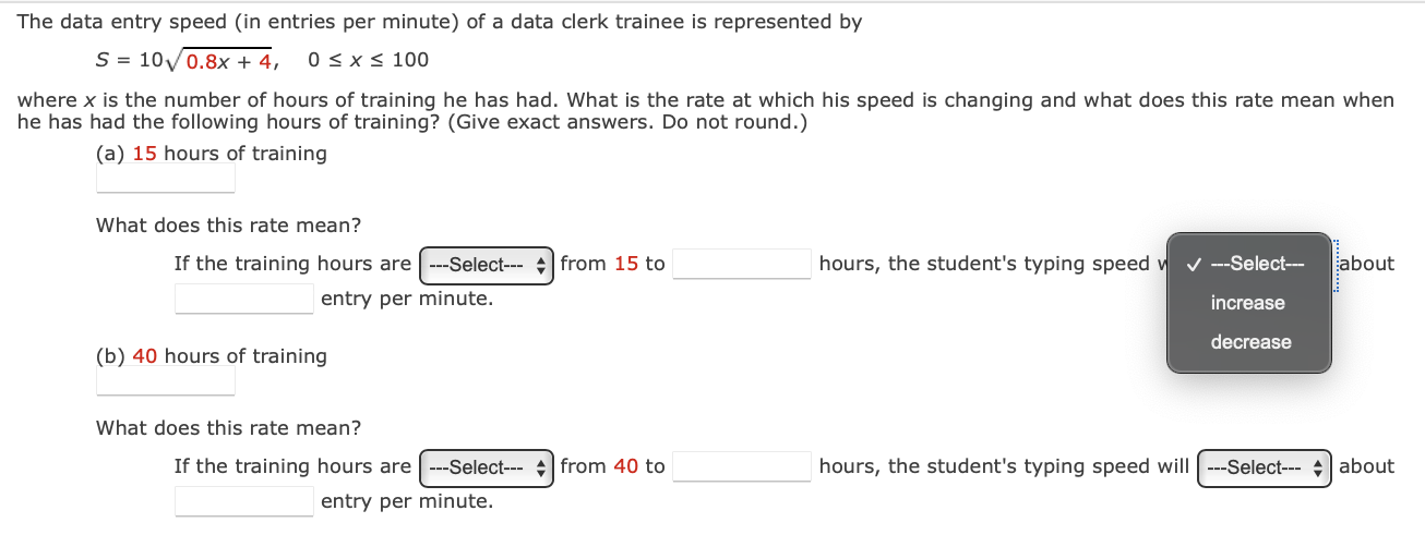 Solved he data entry speed (in entries per minute) of a data | Chegg.com