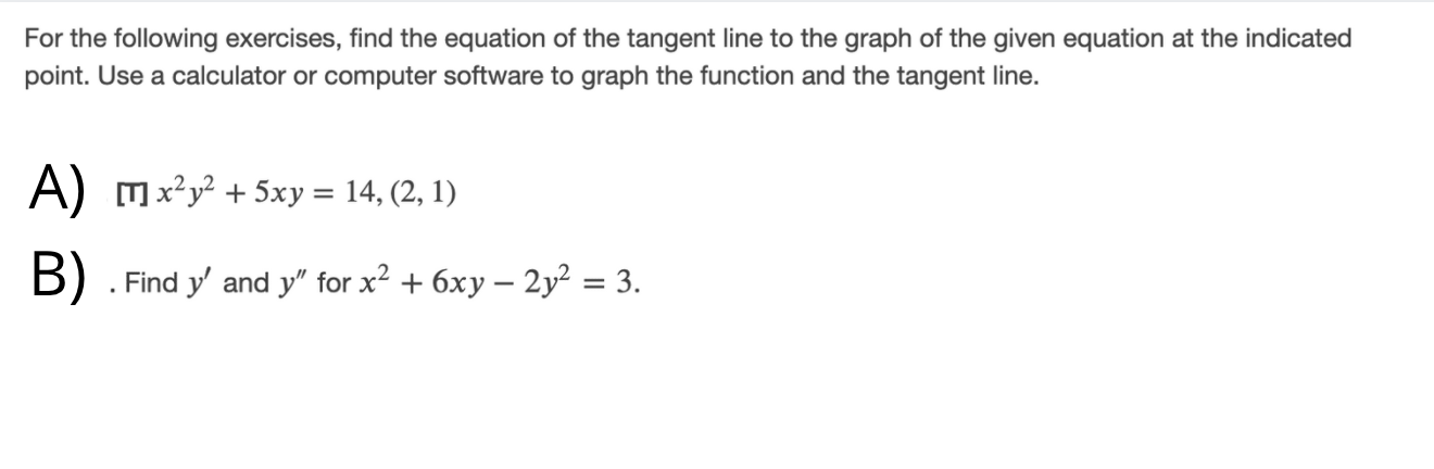 Solved For the following exercises, find the equation of the | Chegg.com