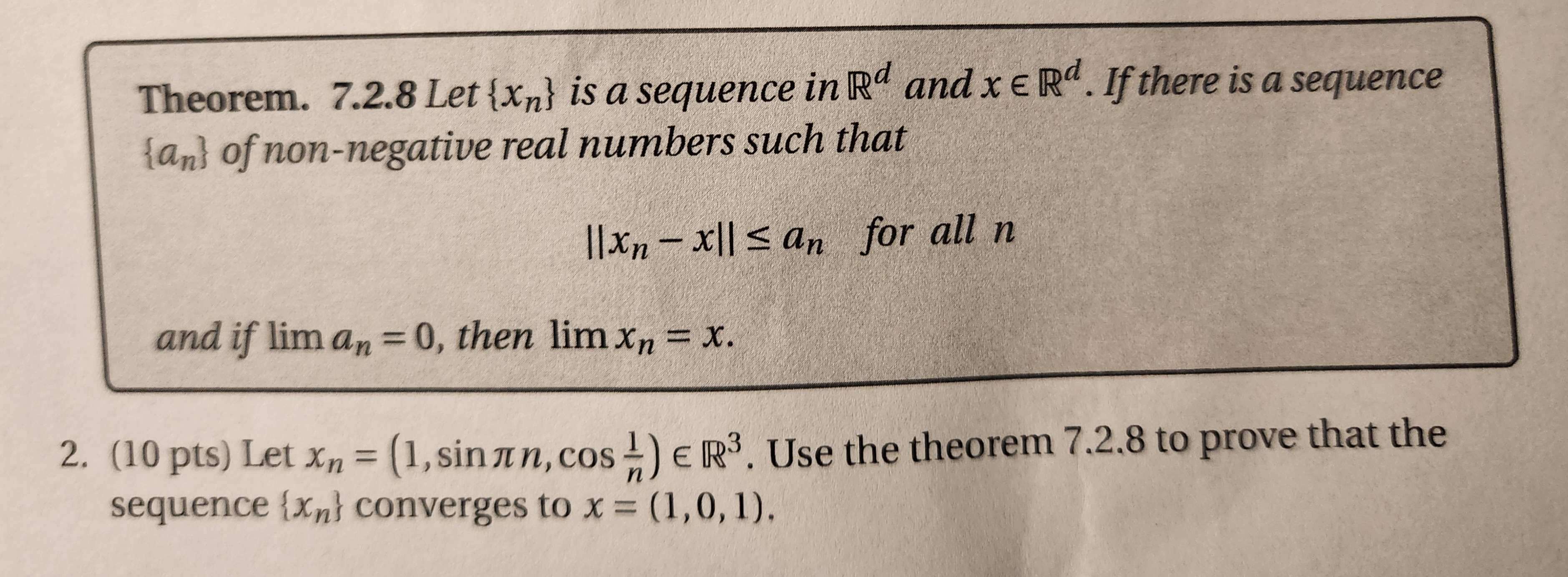 Solved Theorem. 7.2.8 Let {xn} is a sequence in Rd and x∈Rd. | Chegg.com
