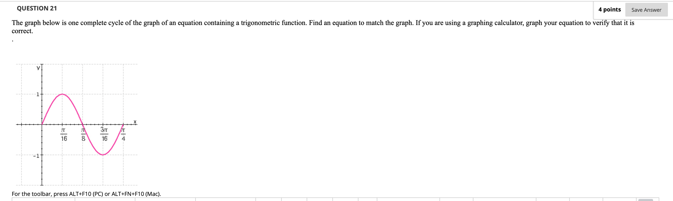 Solved QUESTION 21 4 points correct. For the toolbar, press | Chegg.com