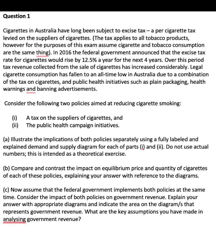 Solved Illustrate the implications of both policies | Chegg.com