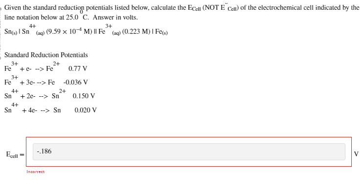 Solved Given the standard reduction potentials listed below, | Chegg.com