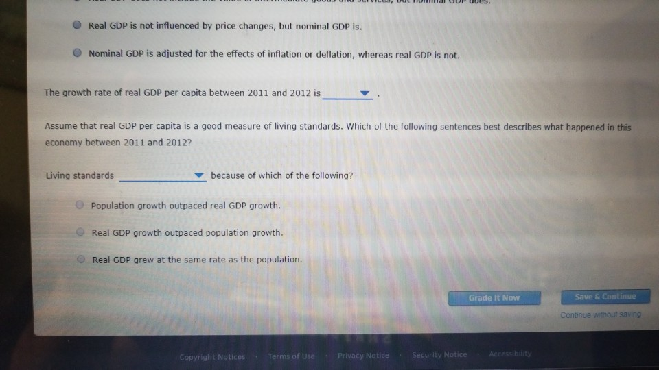 Solved 4. Calculating real GDP and real GDP per capita The | Chegg.com