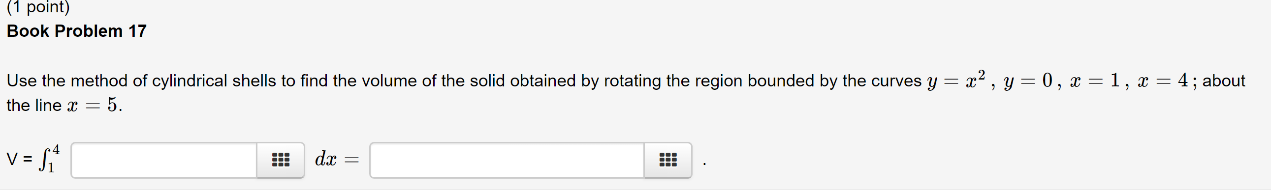 Solved (1 point) Book Problem 17 Use the method of | Chegg.com