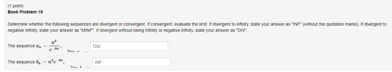 Solved (1 point) Book Problem 15 Determine whether the | Chegg.com