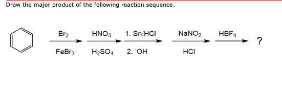 [Solved]: Draw the major product of the following reaction