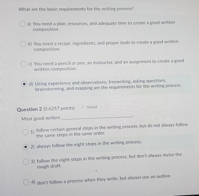 What are the basic requirements for the writing | Chegg.com