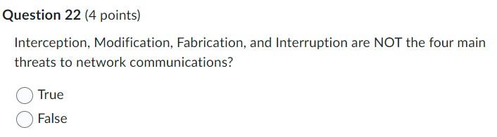 Solved Interception, Modification, Fabrication, and | Chegg.com