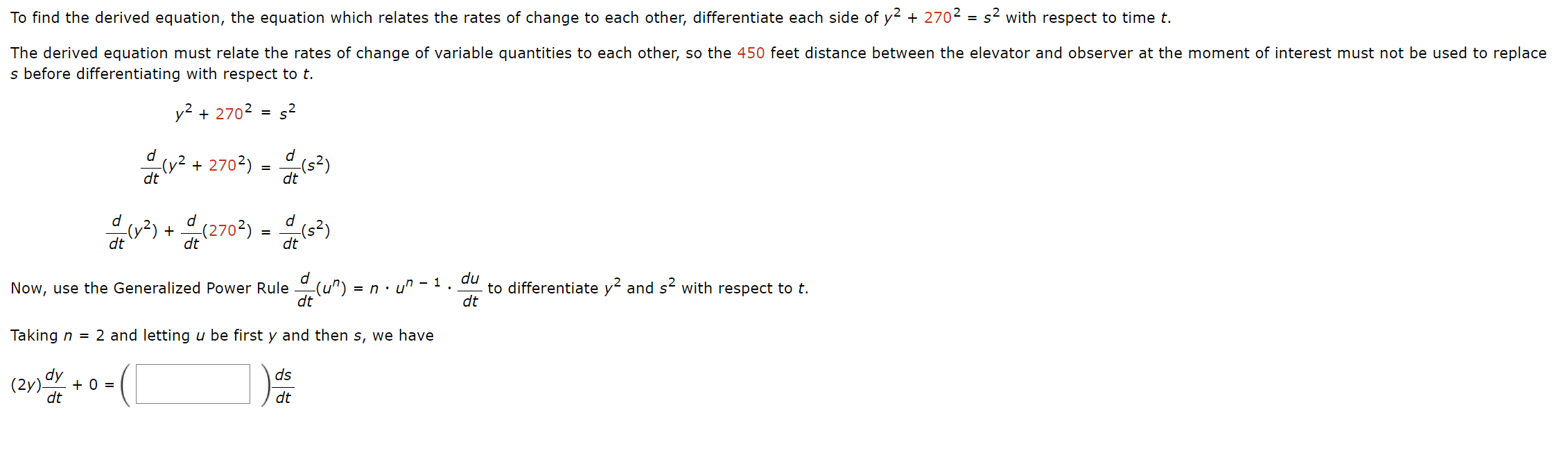 Solved To find the derived equation, the equation which | Chegg.com