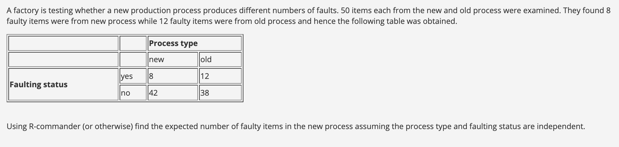 Solved A factory is testing whether a new production process | Chegg.com