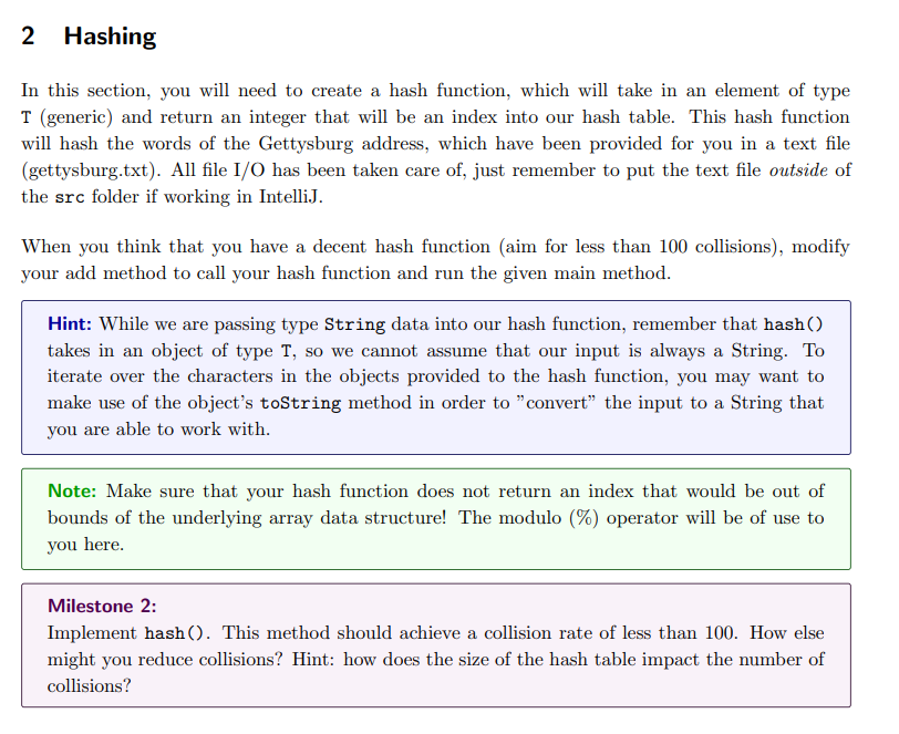 Solved and build a hash table of an Solved and build a hash table of an