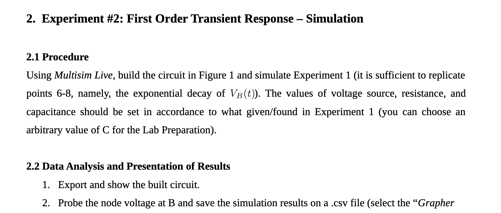 1.1 Description We have seen in class that first | Chegg.com