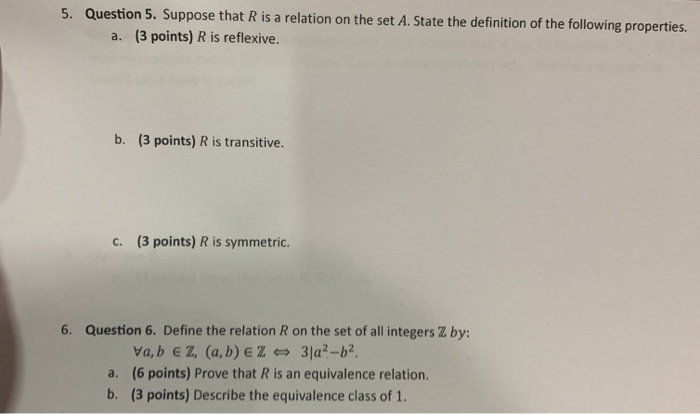 Solved 2017 Question 2. Are the following statements true | Chegg.com