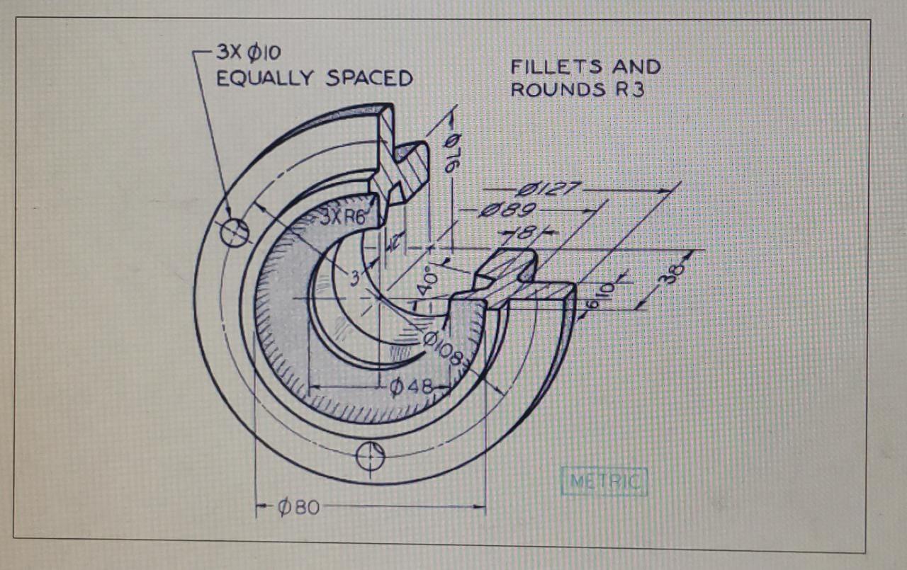 Solved AutoCAD. please tell me how to draw the attached | Chegg.com
