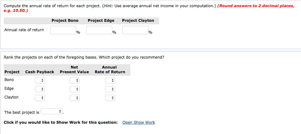 Solved Problem 26-5A U3 Company is considering three | Chegg.com