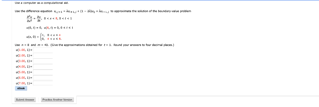 Solved Use a computer as a computational aid Use the | Chegg.com