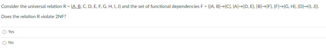 Solved Consider the universal relation R = {A, B, C, D, E, | Chegg.com