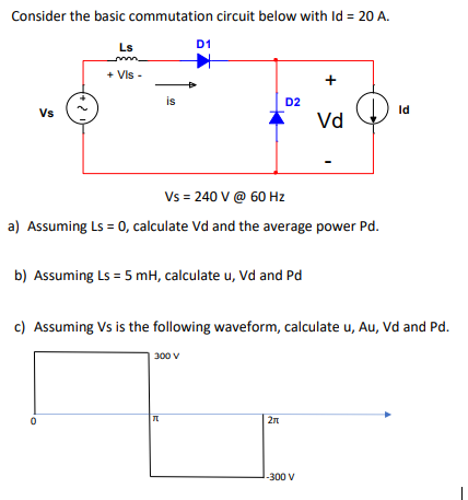 Solved Consider the basic commutation circuit below with Id | Chegg.com