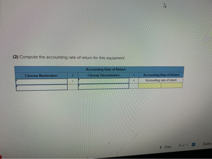 Solved 2 Compute The Accounting Rate Of Return For This