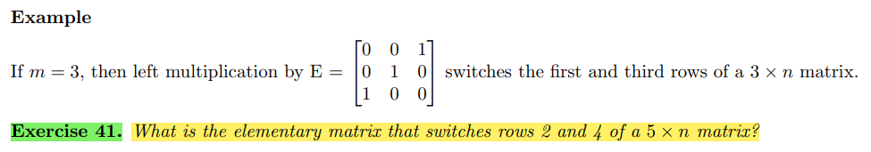 Solved Example If m=3, then left multiplication by | Chegg.com