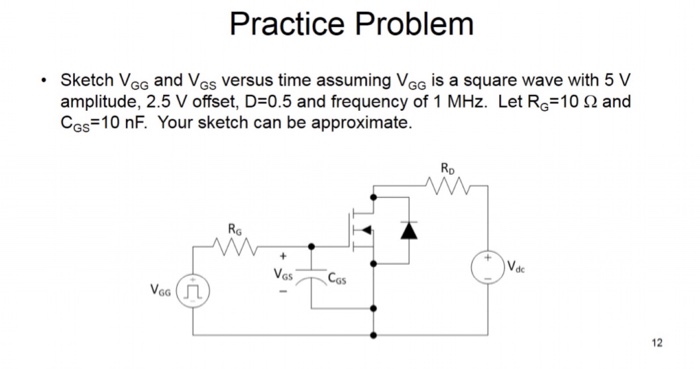 Solved Practice Problem Sketch VeG and VGs versus time | Chegg.com