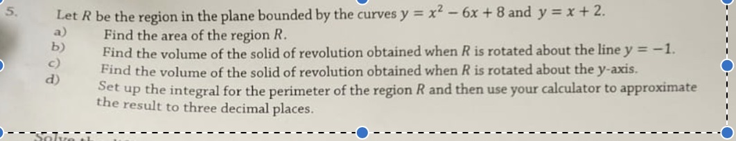 Solved Let R be the region in the plane bounded by the | Chegg.com