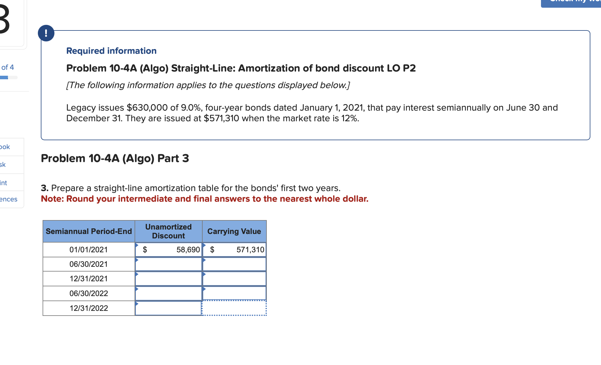 Solved Required information Problem 10-4A (Algo) | Chegg.com