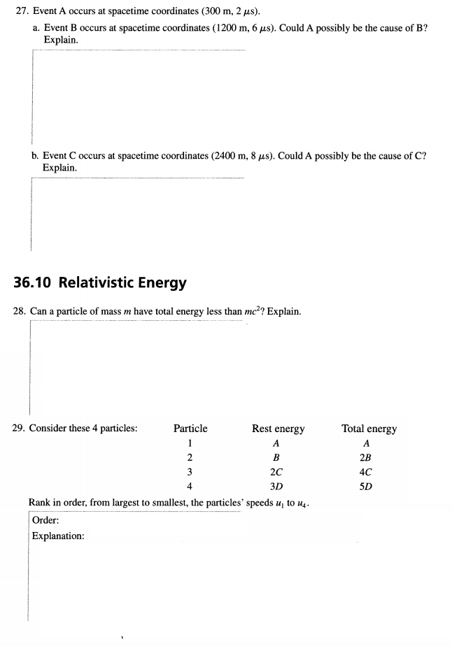 Solved 27. Event A occurs at spacetime coordinates (300 m, 2 | Chegg.com
