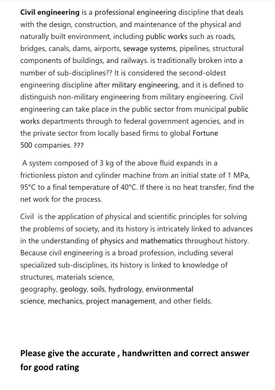 Solved Civil engineering is a professional engineering | Chegg.com