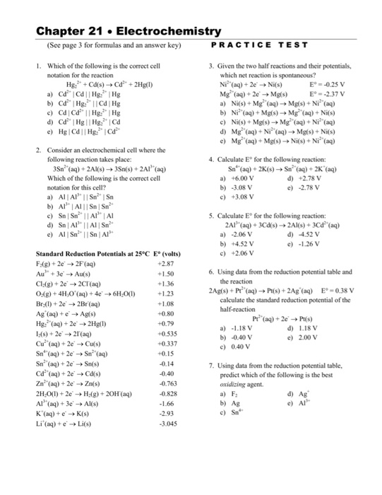 Solved Use following full cell reaction answering to | Chegg.com Solved Use following full cell reaction answering to | Chegg.com