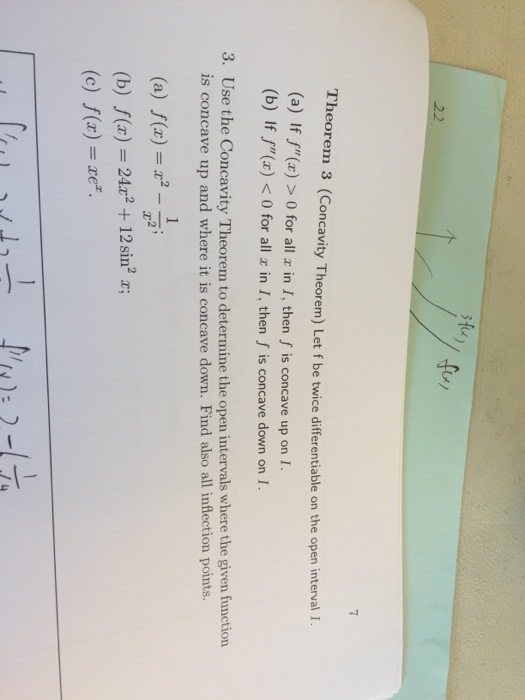 Solved Theorem 3 (Concavity Theorem) Let f be twice | Chegg.com