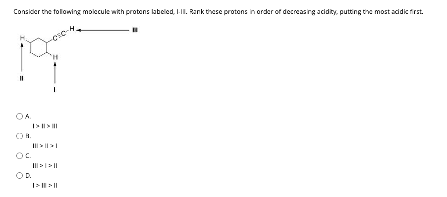Solved Consider the following molecule with protons labeled, | Chegg.com