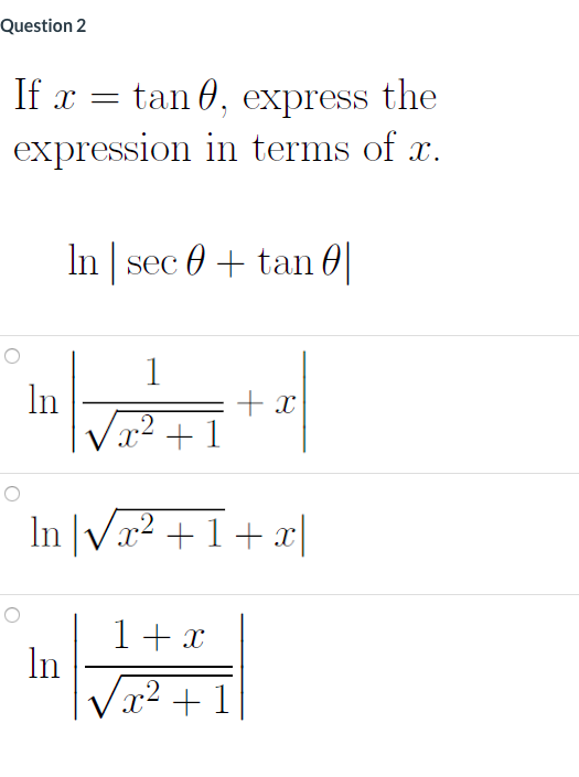 Solved Use an appropriate trig-sub to transform the integral | Chegg.com