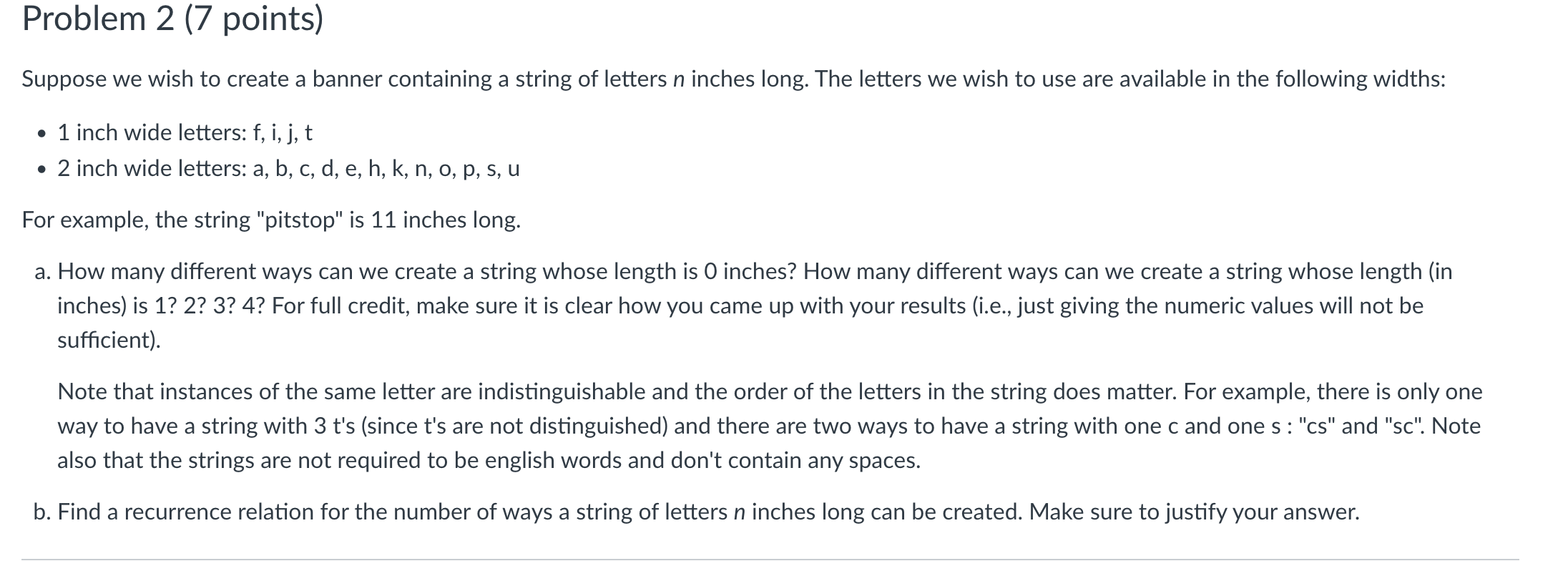 Solved Problem 2 (7 ﻿points)Suppose we wish to create a | Chegg.com