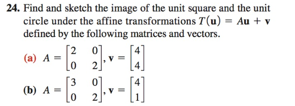 Solved 24. Find and sketch the image of the unit square and | Chegg.com