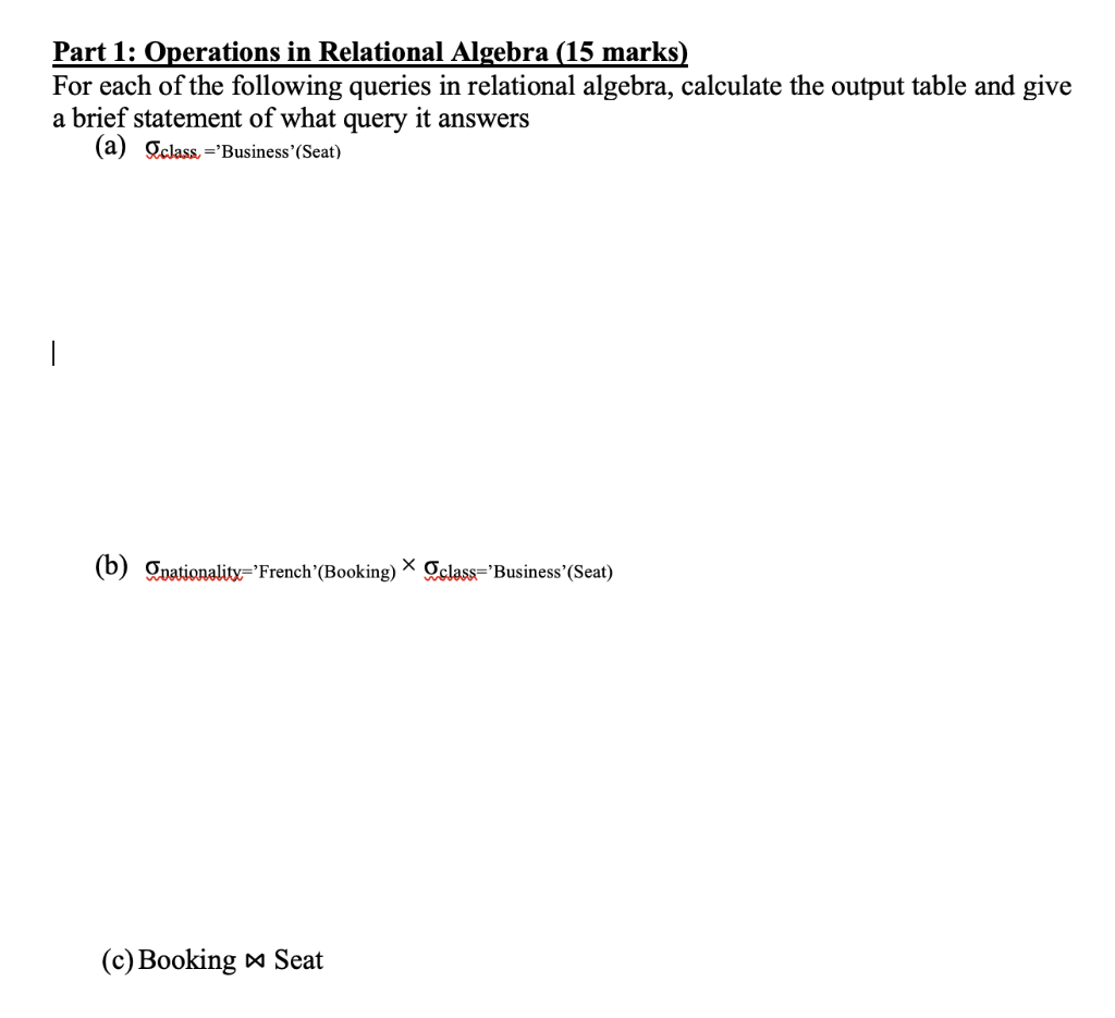 Solved Section 3 – Relational Calculus and Algebra (35 | Chegg.com