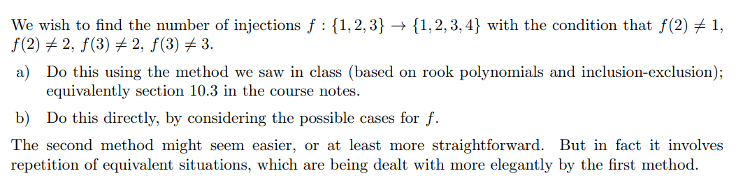 Solved We wish to find the number of injections | Chegg.com