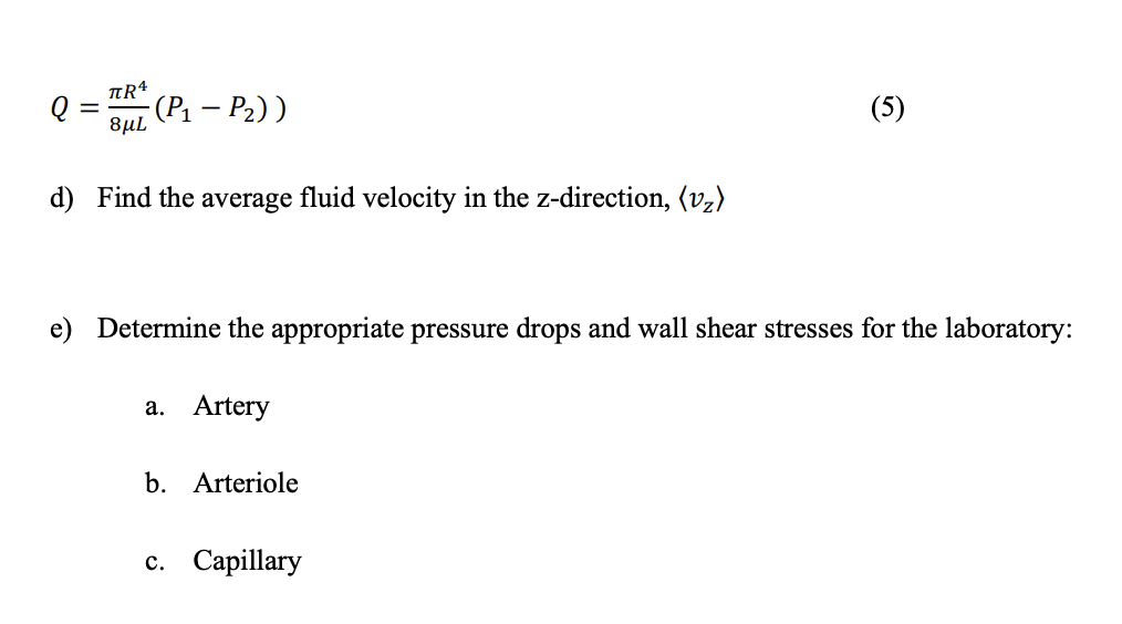 Solved We have constant pressure drop flow in a cylinder of | Chegg.com
