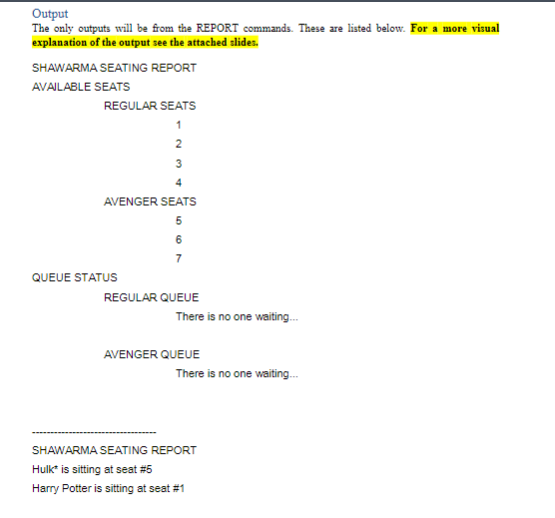 Solved Do This In Java ProgrammingProblem Name : Seat the | Chegg.com