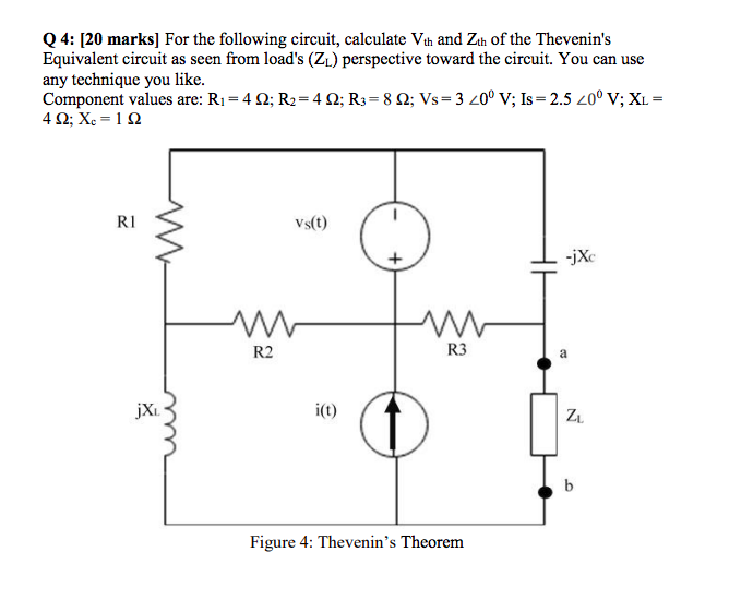 Solved Q4: [20 marks) For the following circuit, calculate | Chegg.com