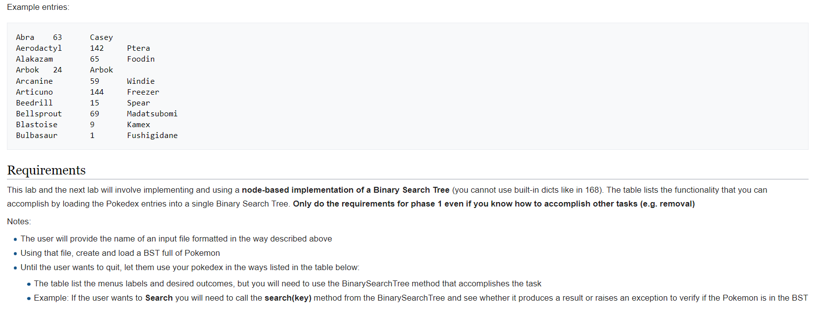 more BST topics in lecture this week. Phase 1: - | Chegg.com
