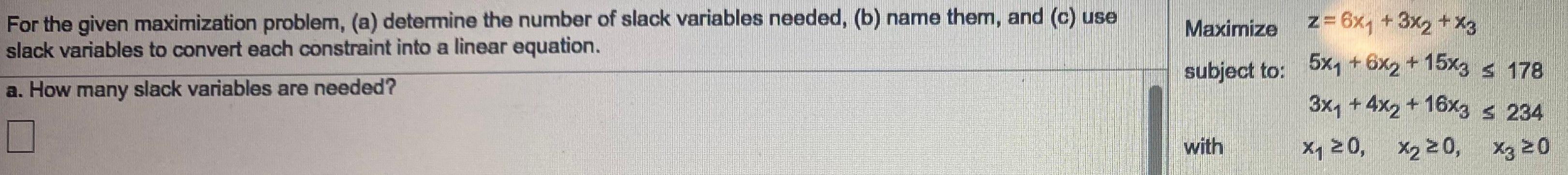 Solved For the given maximization problem, (a) determine the | Chegg.com