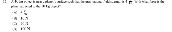Solved A 10 Kg ﻿object Is ﻿near A Planets Surface Such That