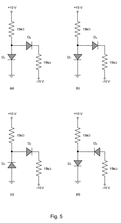 Solved Fig. 56. Find the Q points of the diodes in the | Chegg.com