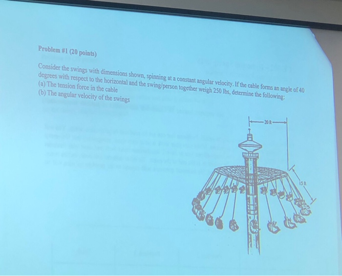 Solved Problem #1 (20 points) Consider the swings with | Chegg.com