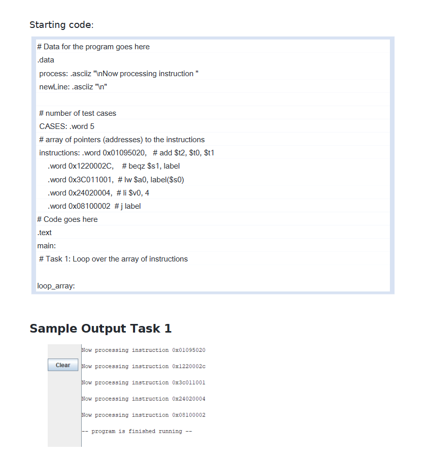 Solved Your first task is to loop over the array of words | Chegg.com