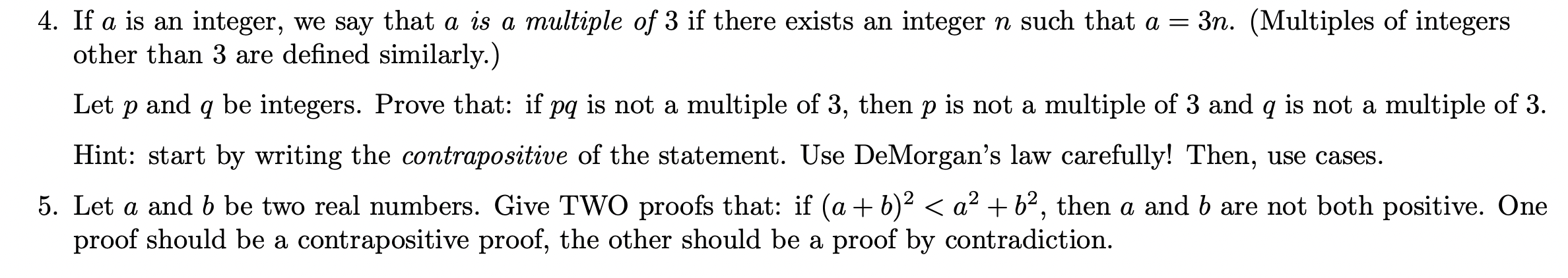 Solved 4. If a is an integer, we say that a is a multiple of | Chegg.com