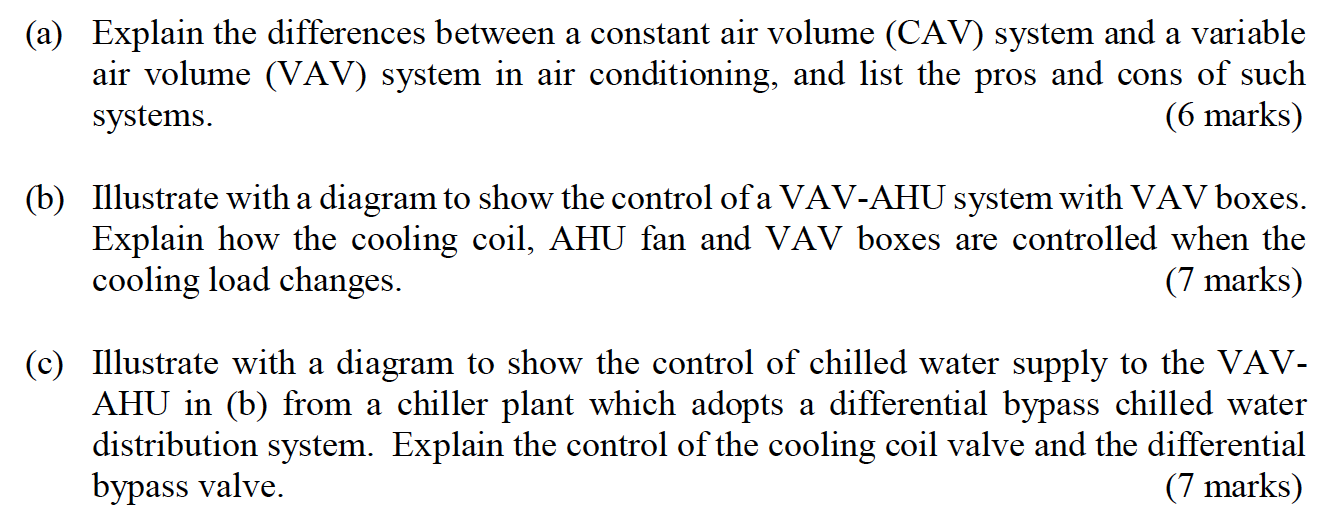 Solved (a) Explain the differences between a constant air | Chegg.com