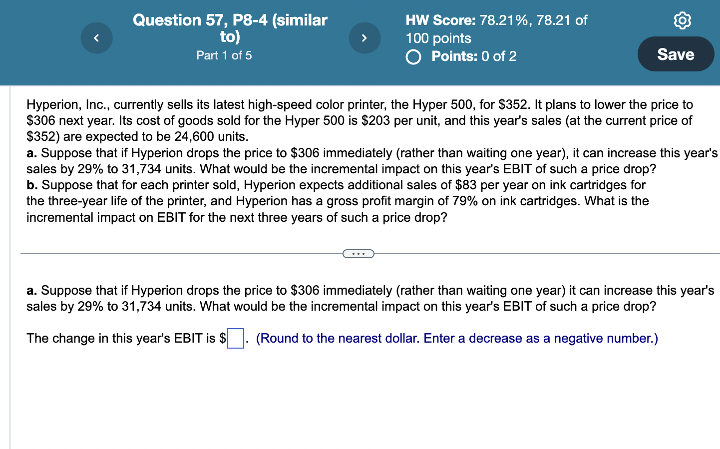 Solved Hyperion, Inc., currently sells its latest high-speed | Chegg.com